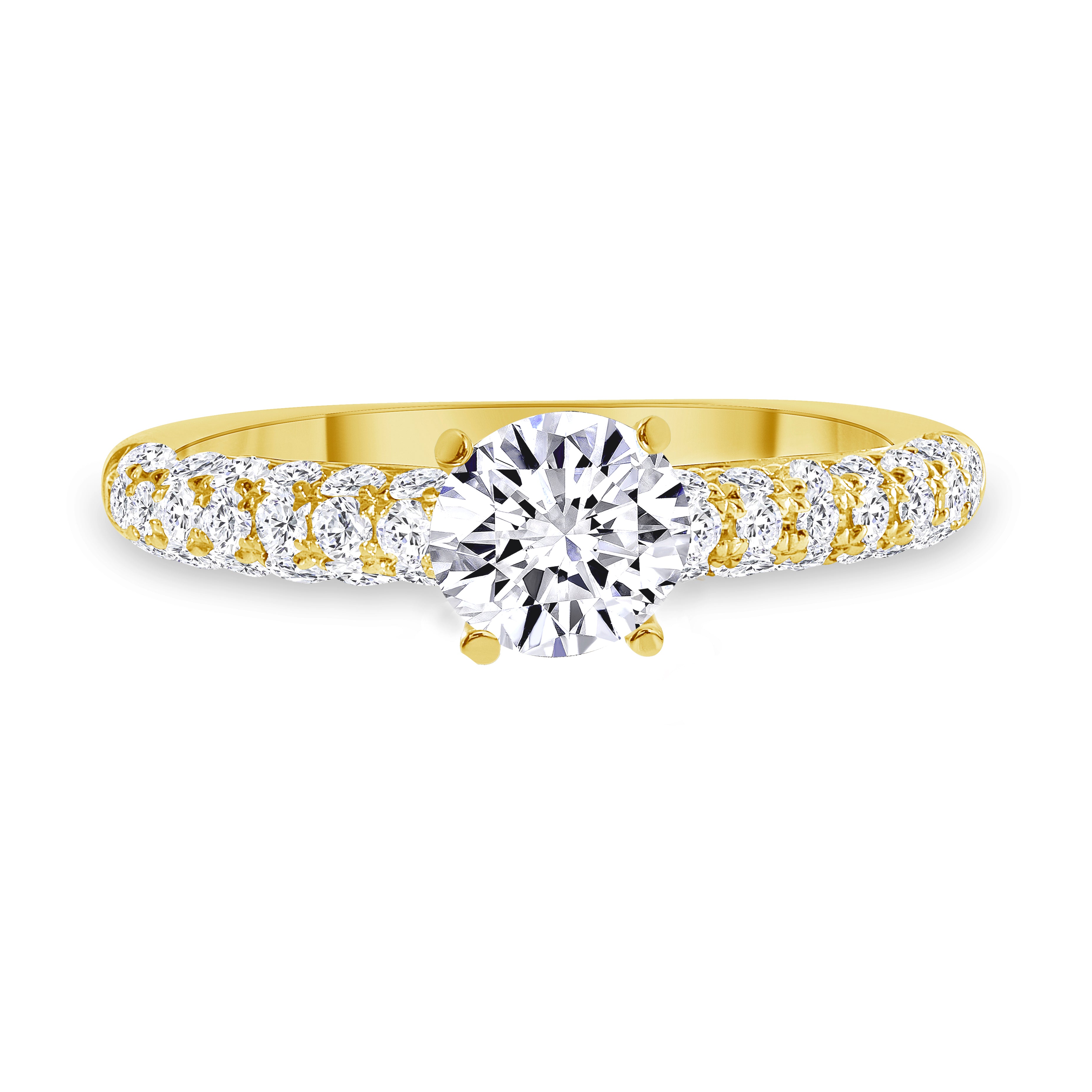 Small Round Diamond Engagement Ring with Prong Setting – Diamonds by Azi