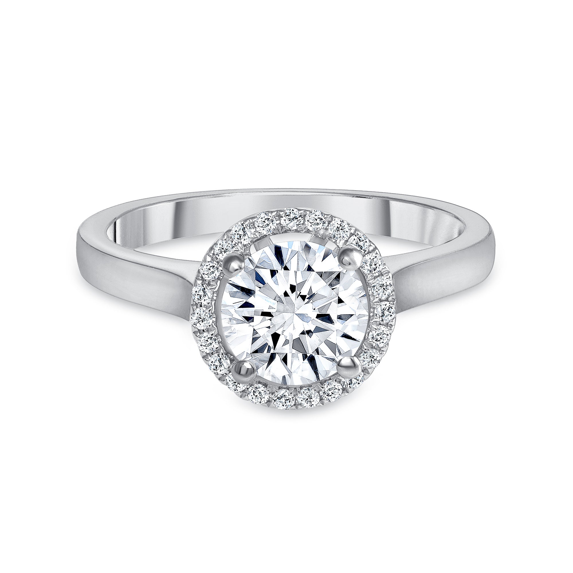 14k Diamond Ring White Gold | 14k Diamond Engagement Ring – Diamonds by Azi